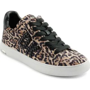 Dkny Abeni Leopard Print Sneakers -  Natural/ Black